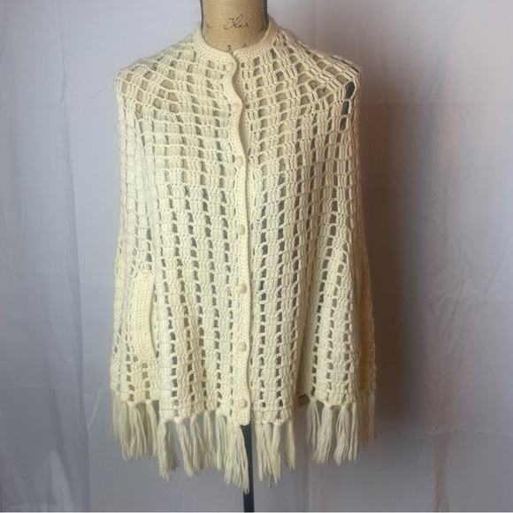 Vintage | Sweaters | Vintage Wayne Taylor Crochet Poncho | Poshmark
